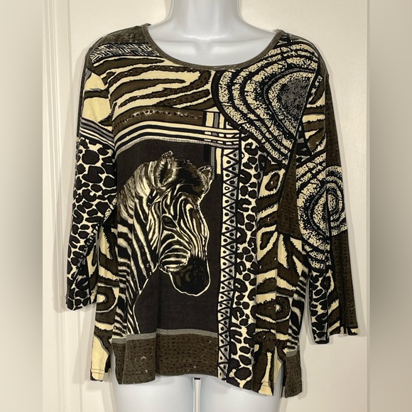 Bon Worth | Tops | Bon Worth Zebra Blouse | Poshmark